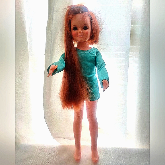 ideal | Toys | Vintage 968 18crissy Doll Red Hair Grows Aqua Blue ...
